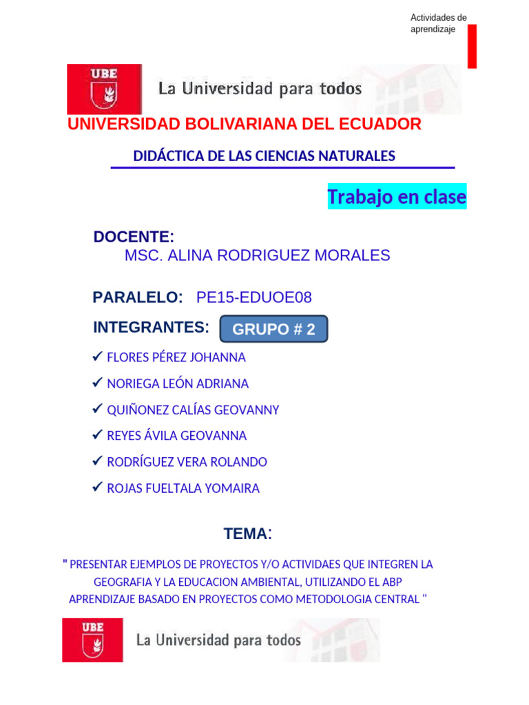 Tarea en Clase Proyecto Eess | PDF