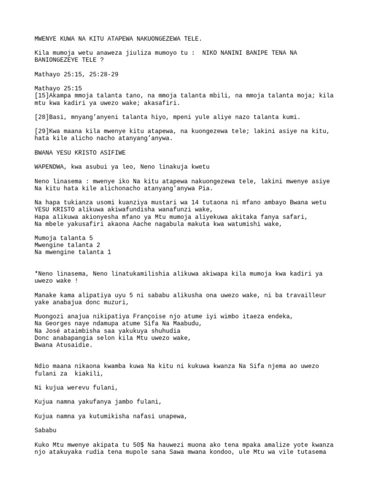 Mwenye Kuwa Na-Wps Office | PDF
