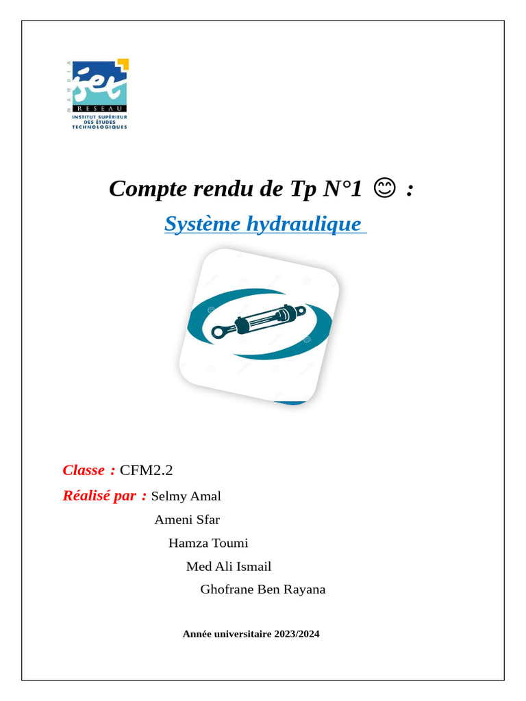 Compte Rendu de TP Hydro1 | PDF