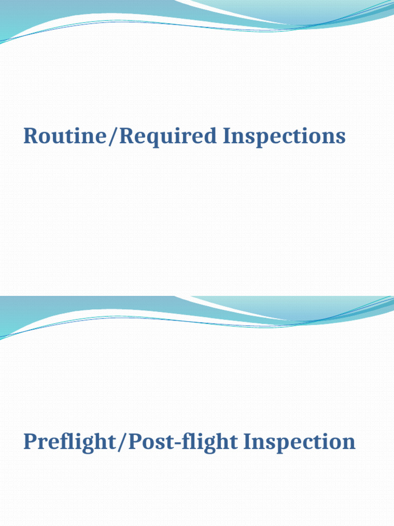 RoutineRequired Inspections | PDF