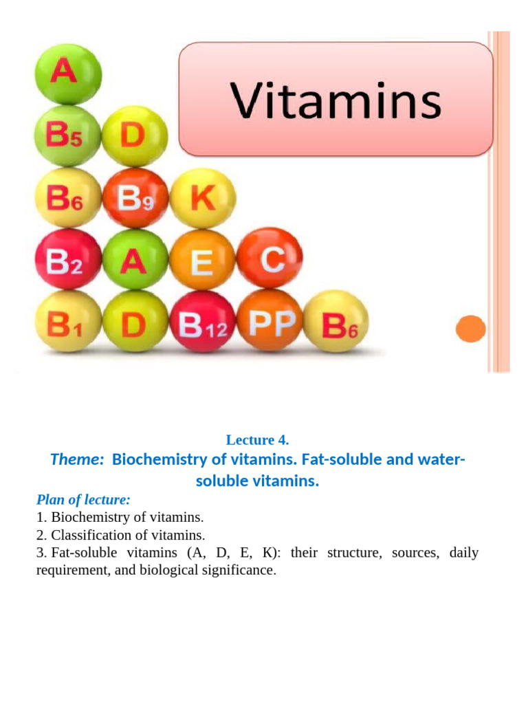 Vitamins - Fat Soluble | PDF