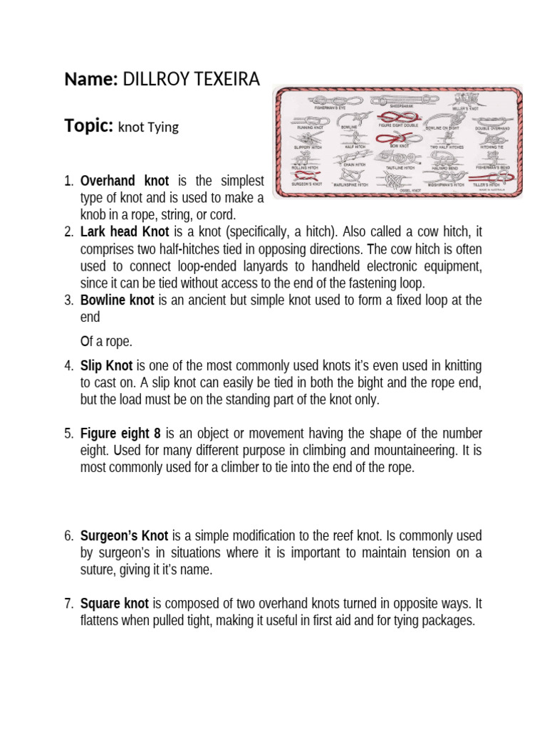Knot tying-DT | PDF