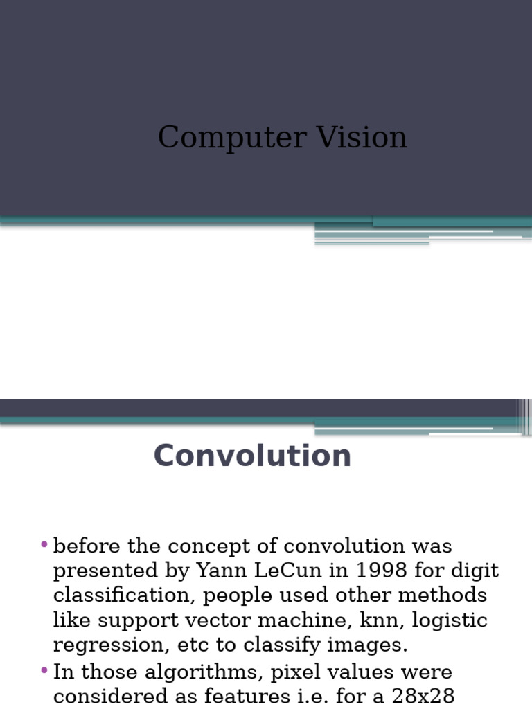 Chapter 15-Computer VIsion | PDF | Convolution | Support Vector Machine