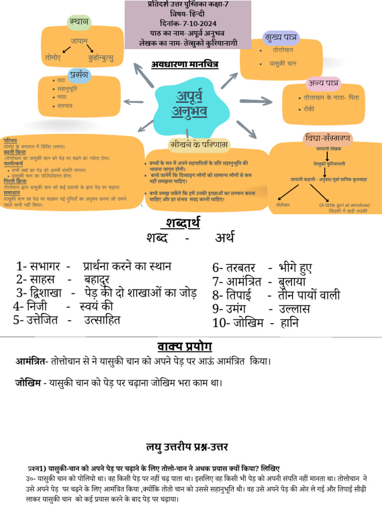 Sample Notebook Class 7 | PDF