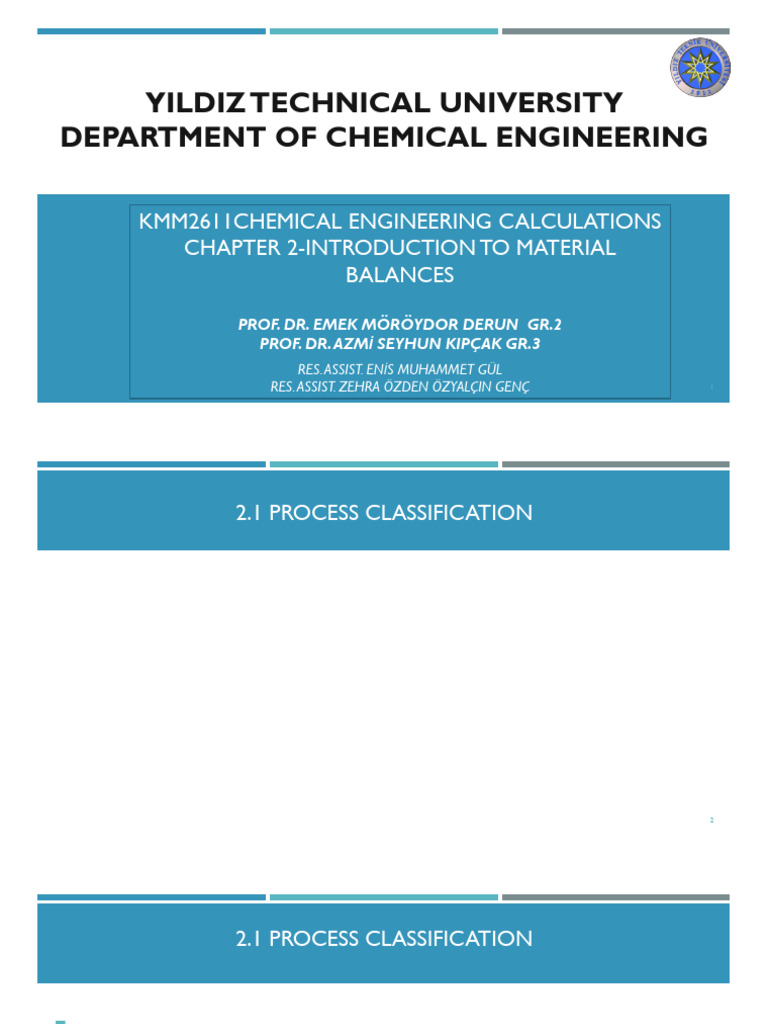 L2. Intro. To Mat. Bal | PDF
