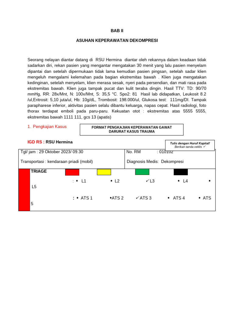 Askep Gadar Dekompresi | PDF