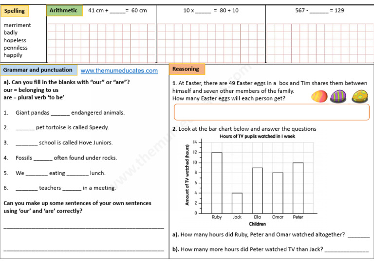 Yr3 Sheet A Day 36 | PDF