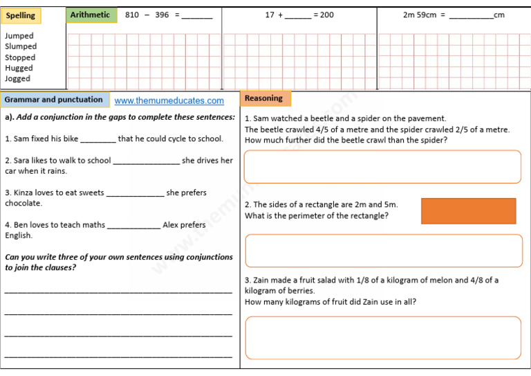 Yr3 Sheet A Day 34 | PDF