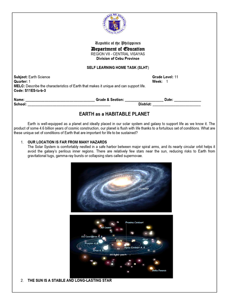 Earth As A Habitable Planet | PDF