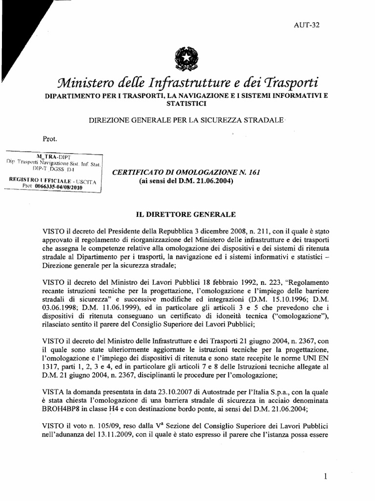 Certificato 161 | PDF