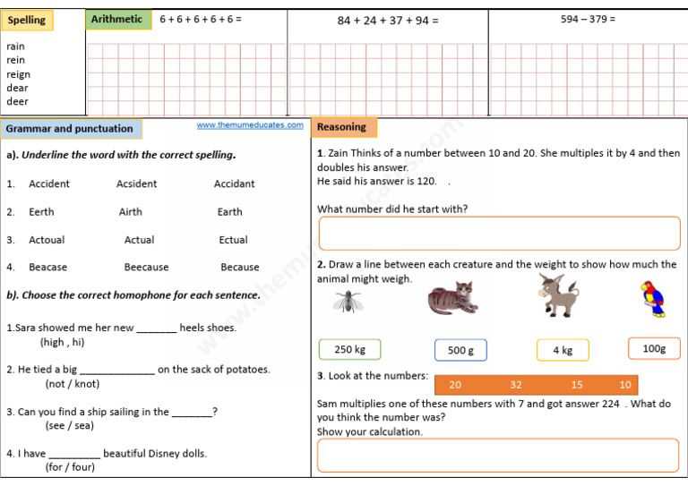 Yr3 Sheet A Day 30 | PDF