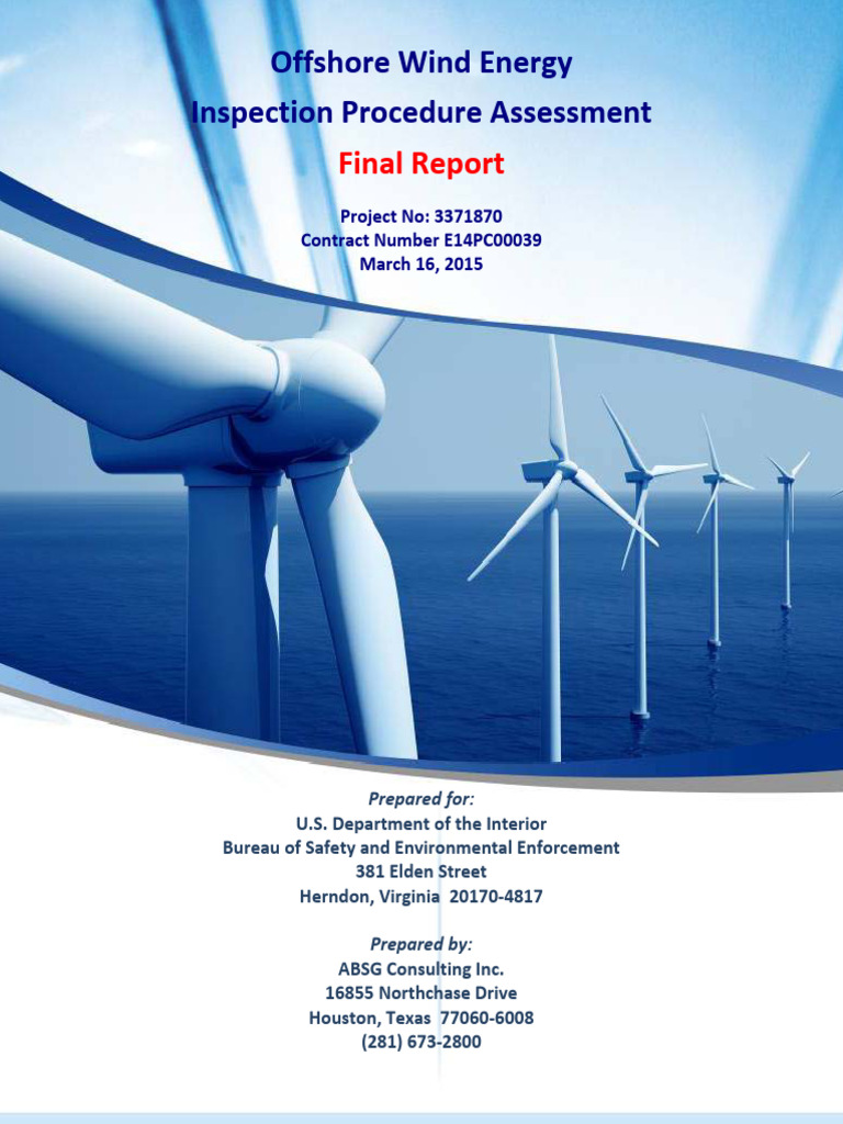 Offshore Wind Inspection Procedure Assessment | PDF