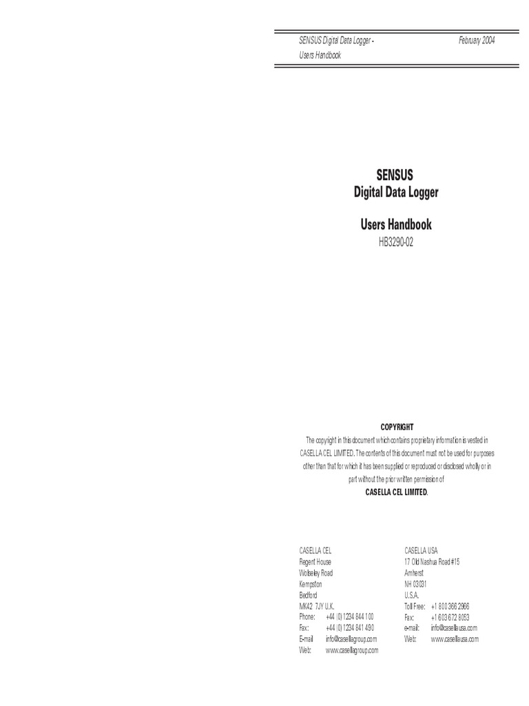 Sensus 3290 I2 | PDF