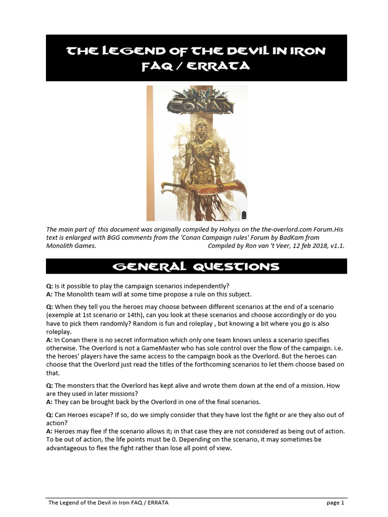 The Legend of The Devil in Iron FAQ v2 | PDF