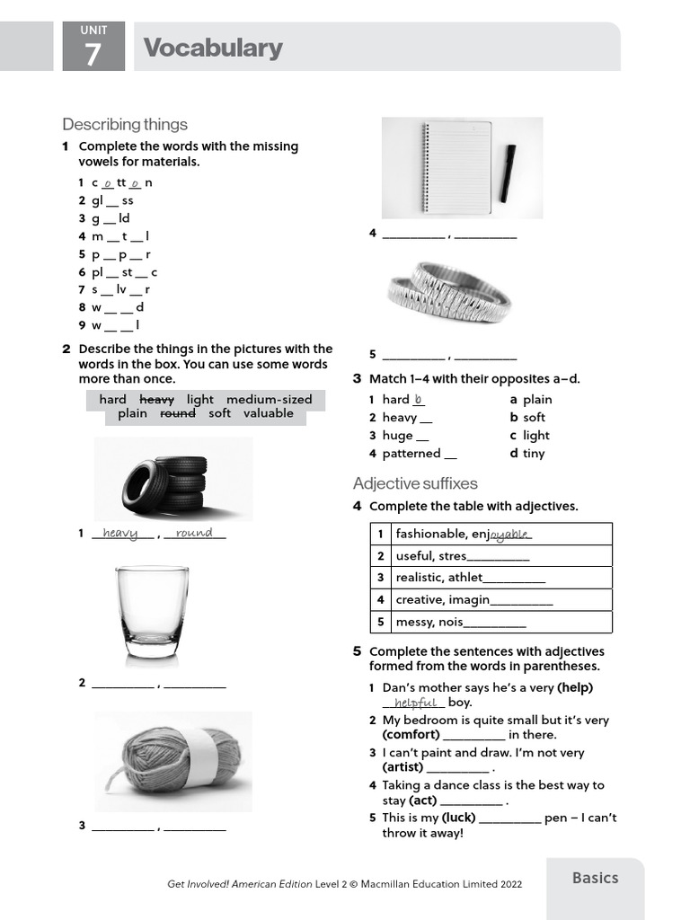 Vocab Basics U7 | PDF