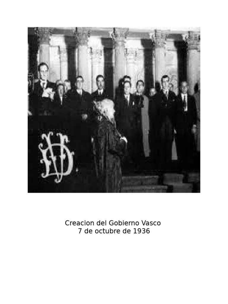 Aniversario Creacion Del Gobierno Vasco 7 de Octubre de 1936 | PDF ...