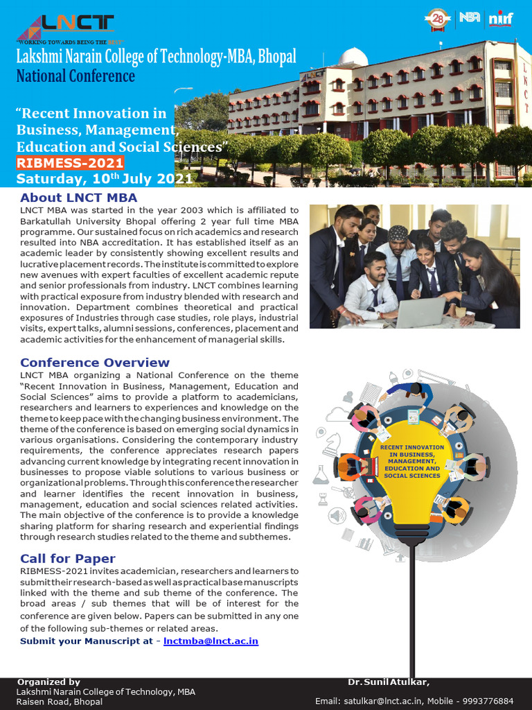 MBA National Conference Brochure July 2021 | PDF