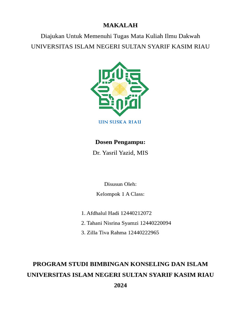 Makalah Ilmu Dakwah | PDF