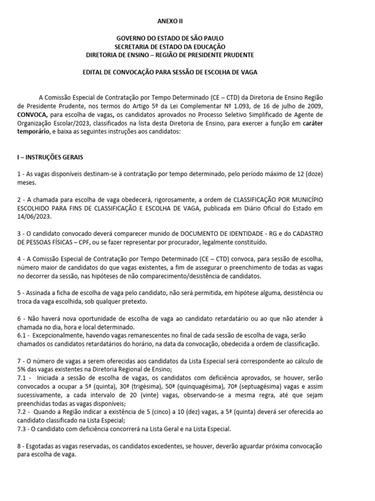 Edital II Aoe 09 04 2024 | PDF