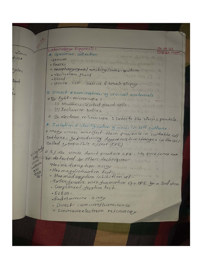 Laboratory Diagnosis (HM) | PDF