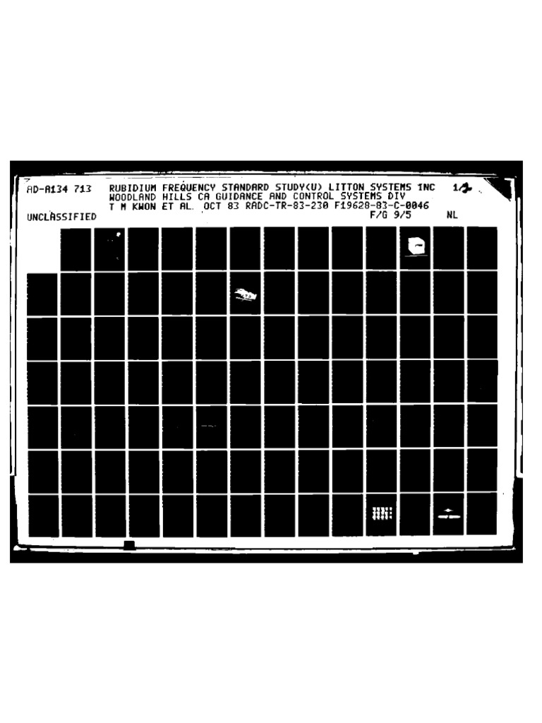 Rubidium Frequency Standard | PDF