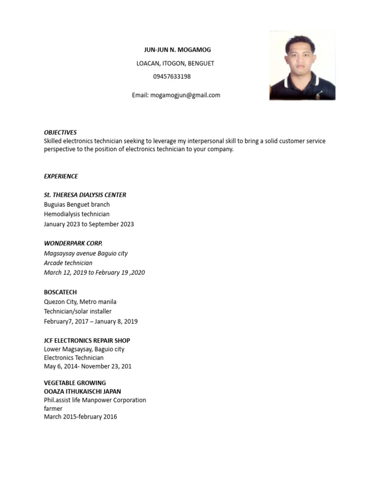 Junjun CV | PDF