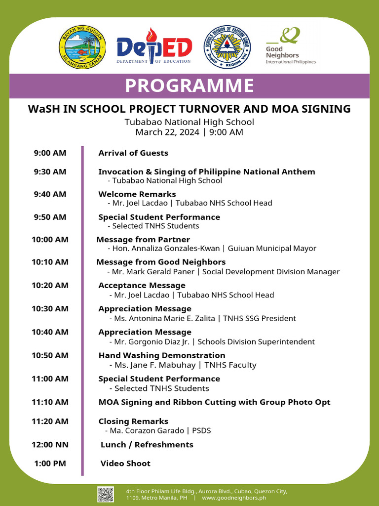 Wash Turnover Programme | PDF