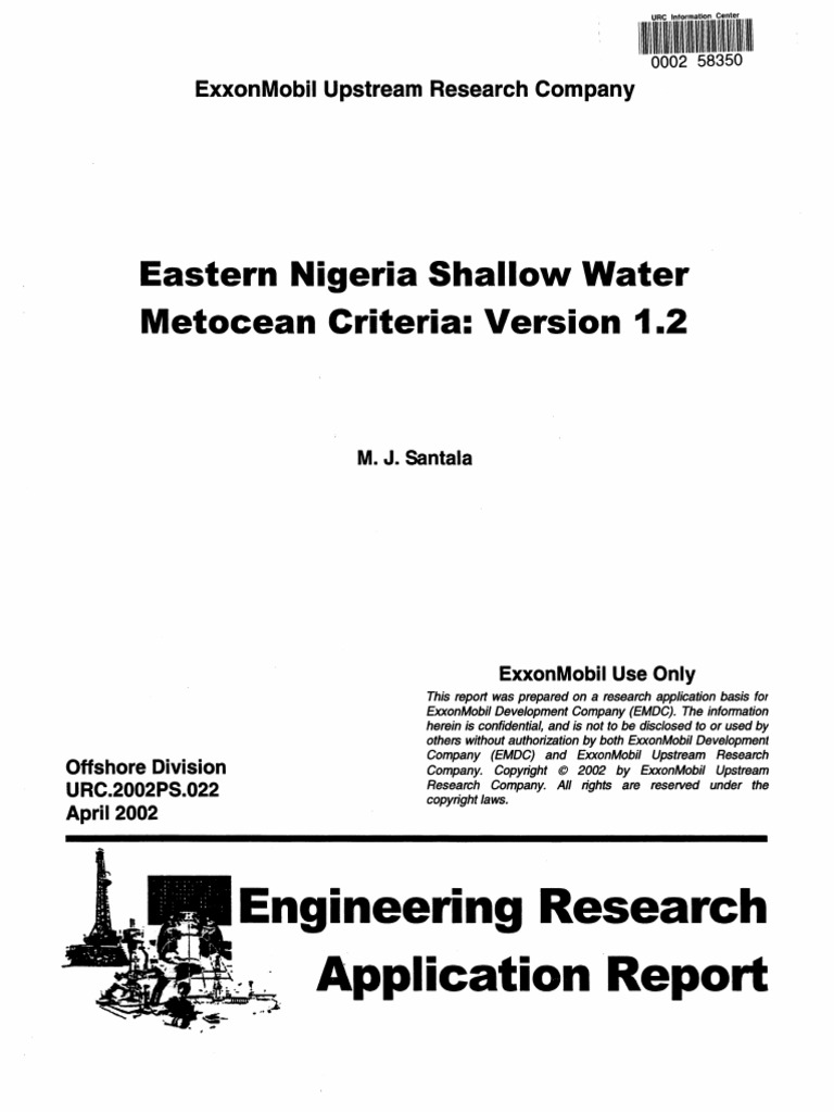Eastern Nigeria Shallow Water Metocean V1.2 | PDF