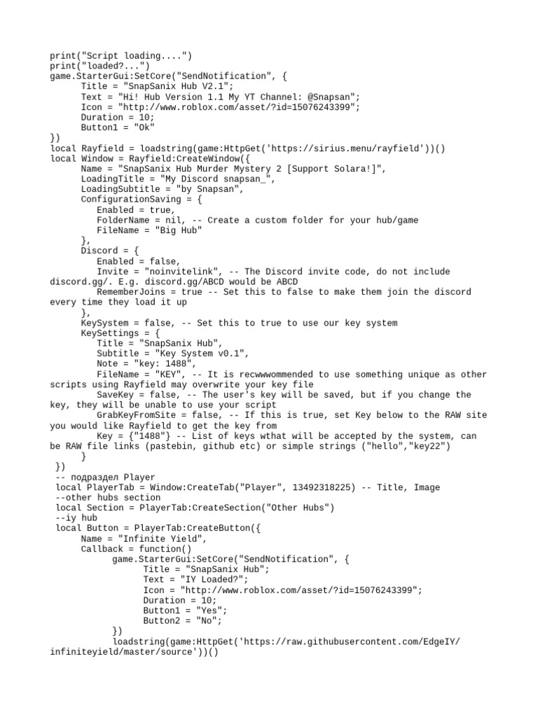 SnapSanix GUI Mm2.Lua | PDF