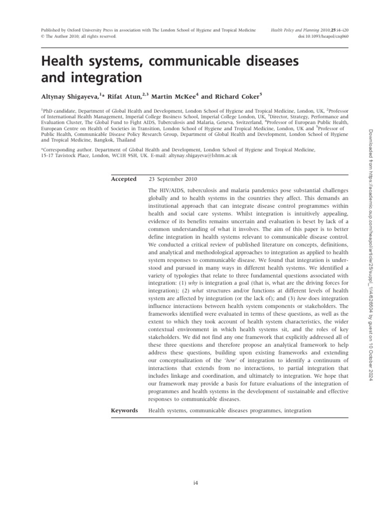 Public Health Role in Communicable Disease | PDF | System | Social Science