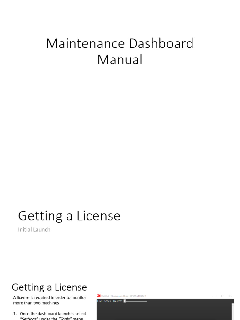Maintenance Dash Manual | PDF