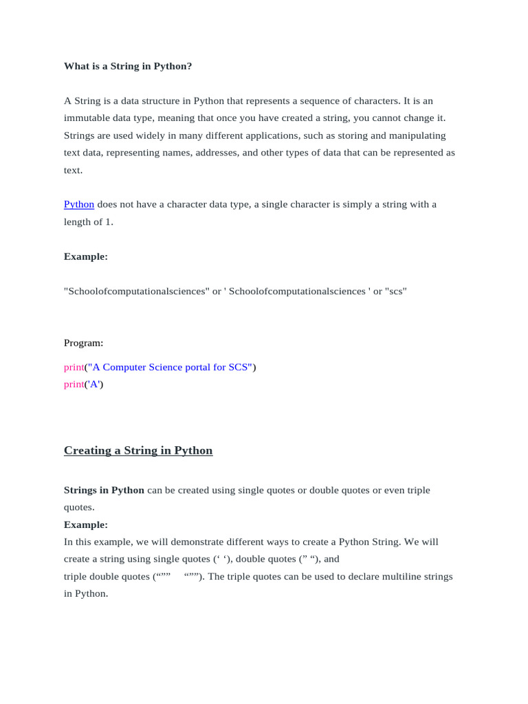 Unit01 Strings | PDF