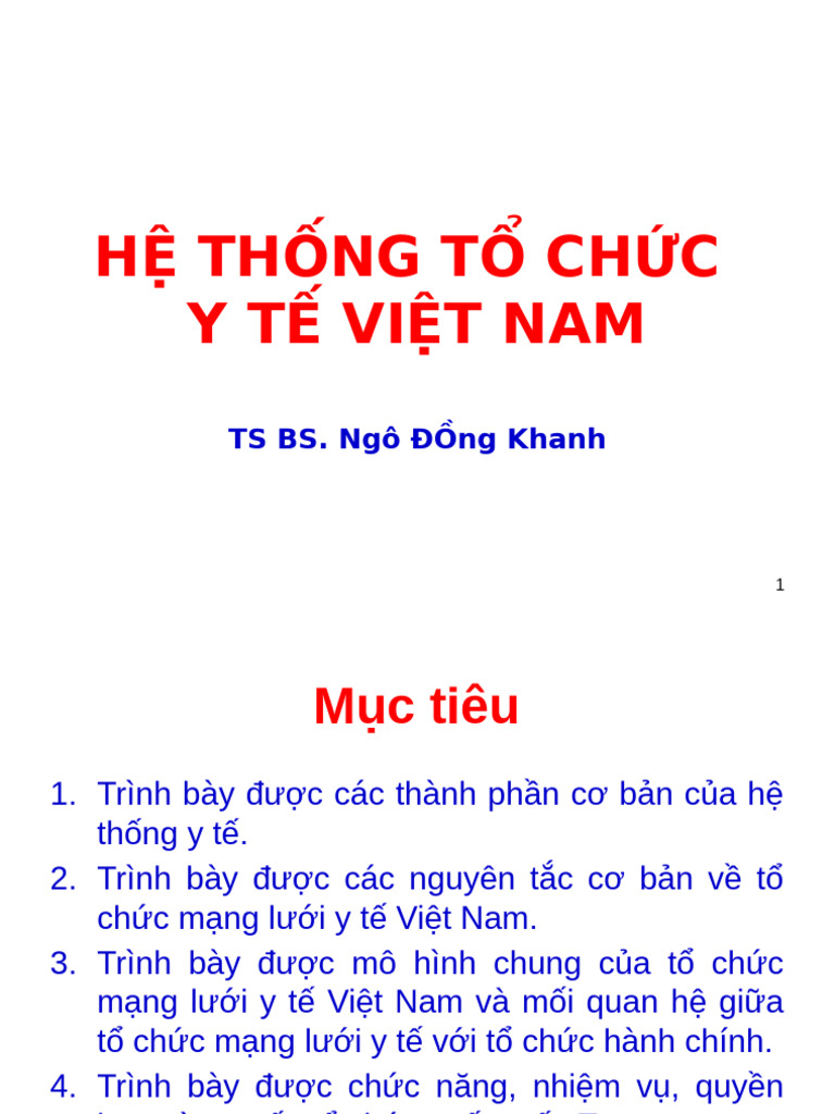 Bai Giang To Chuc He Thong y Te - He Thong Dieu Duong Viet Nam-2022 | PDF | Southeast Asia ...