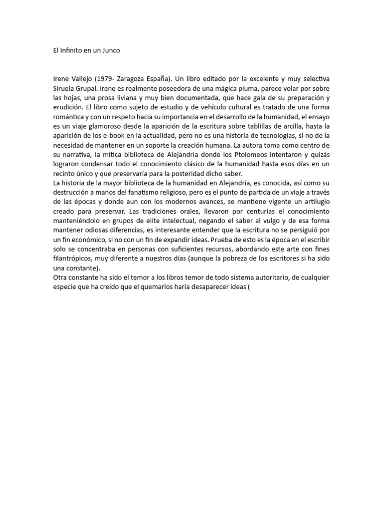 El Infinito En Un Junco Pdf