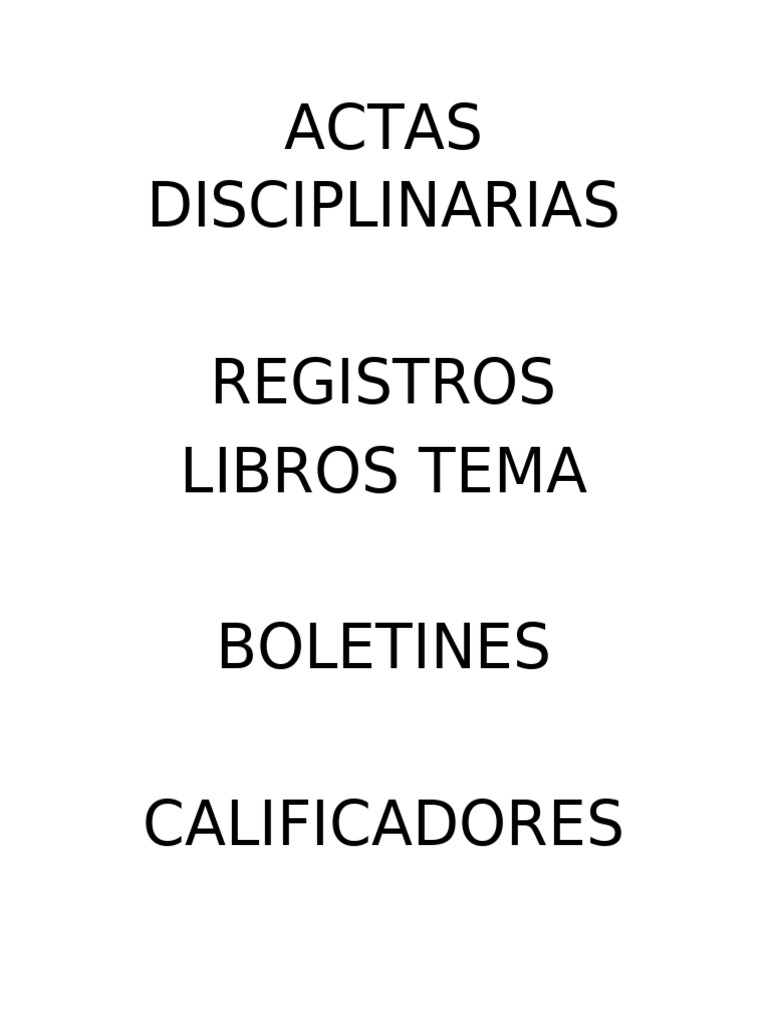 Documentos Escolares y Legajos | PDF