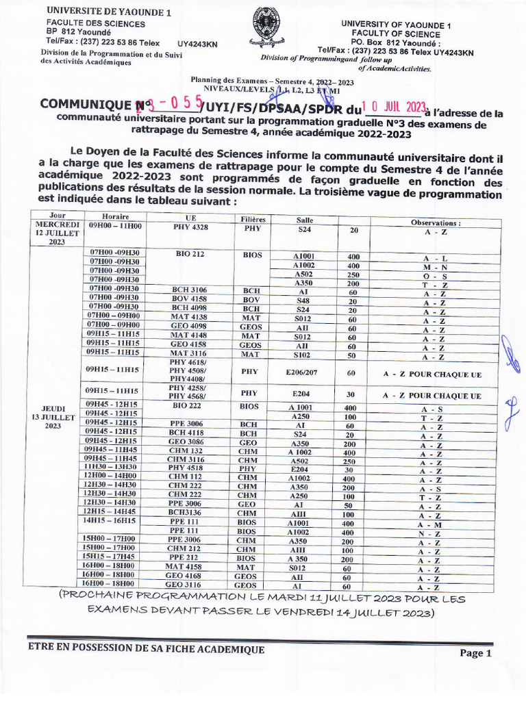 Planning Programmation Graduelle N°3 | PDF