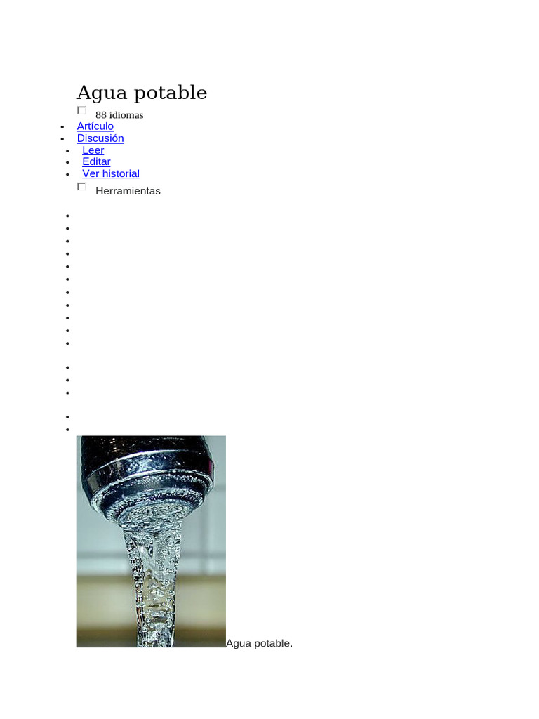 Agua Potable | PDF