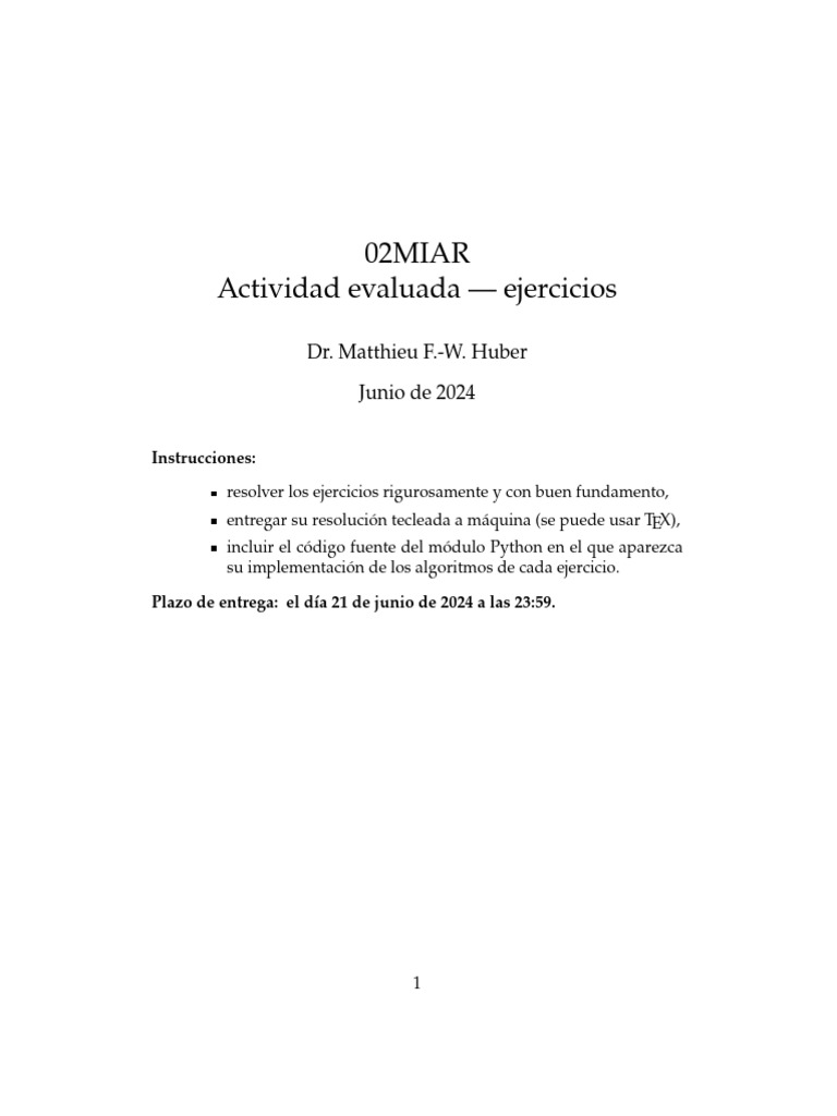 02MIAR Ejercicios Entregables | PDF