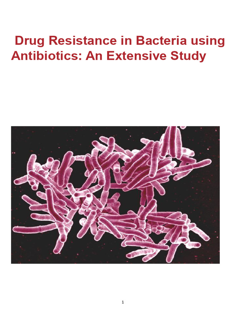 Biology Project Drug Resistance in Bacteria | PDF