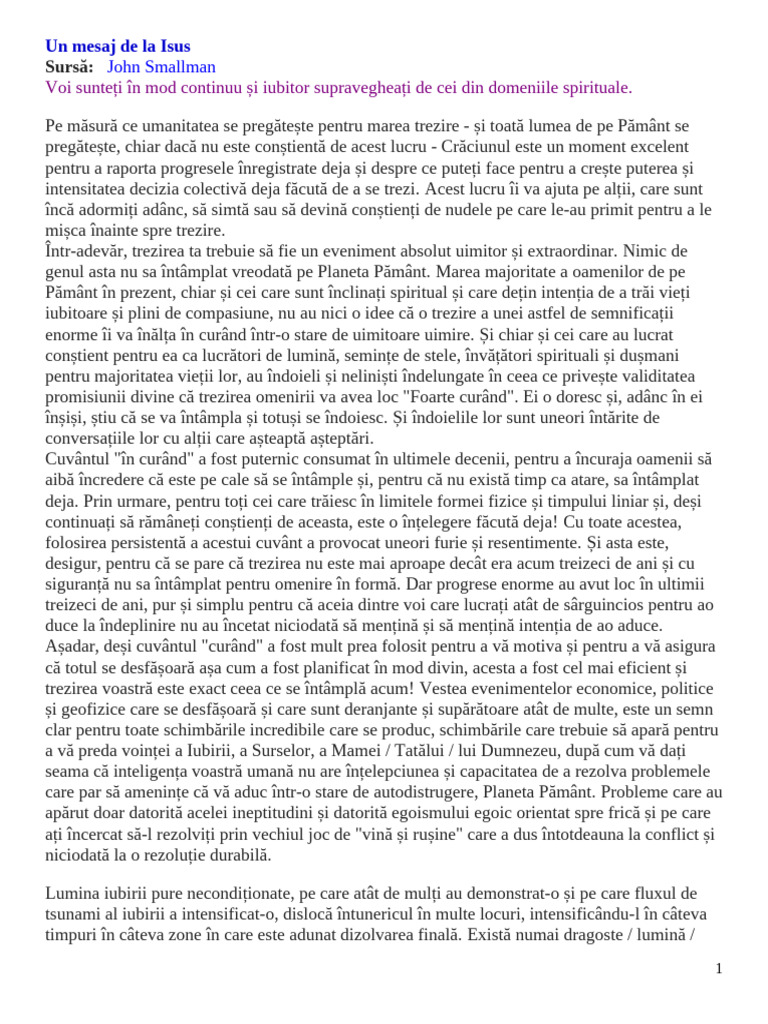 A Message From Jesus | PDF