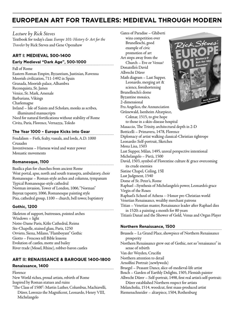 Rick Steves' European Art Overview | PDF | Gothic Architecture ...