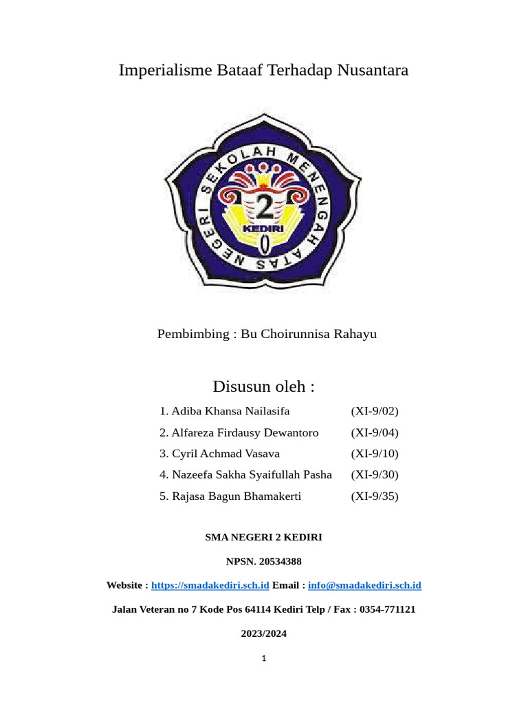 Imperialisme Bataaf Terhadap Nusantara 5 | PDF