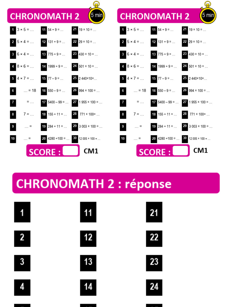 Chronomath CM1 2 | PDF