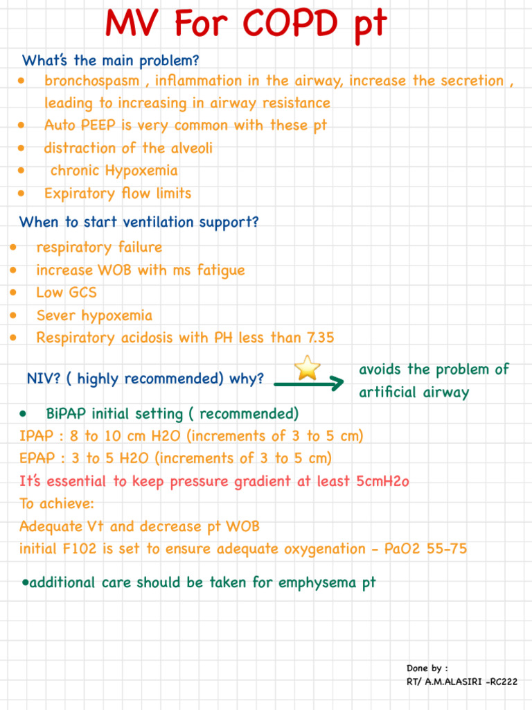 MV For COPD PT | PDF