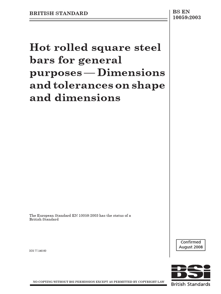 En 10059-2003 (2008) | PDF