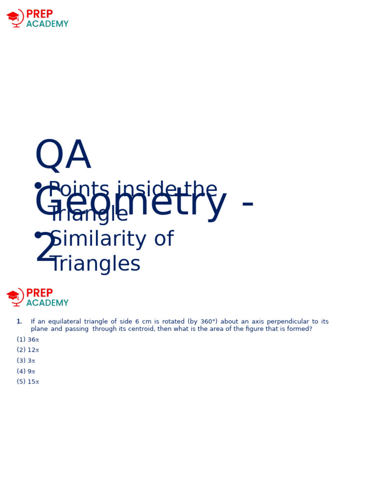 QA 29 Geometry-2 Q | PDF