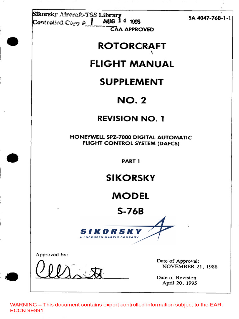 Pilot Manual s76b | PDF | Aviation | Aircraft