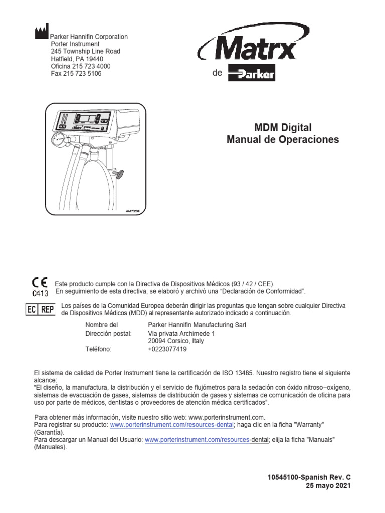 Matrx Digital MDM Operations Manual 10545100 Spanish | PDF