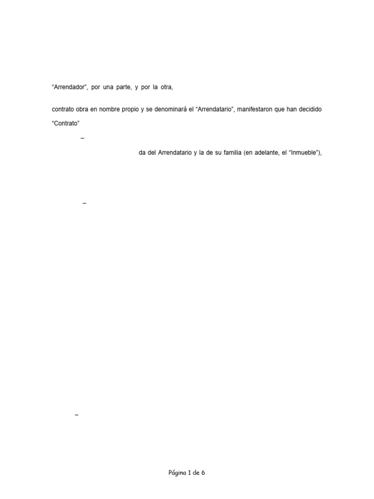 Contrato Arriendo Apto 101 Campestre JORGE CASTELLANOS | PDF