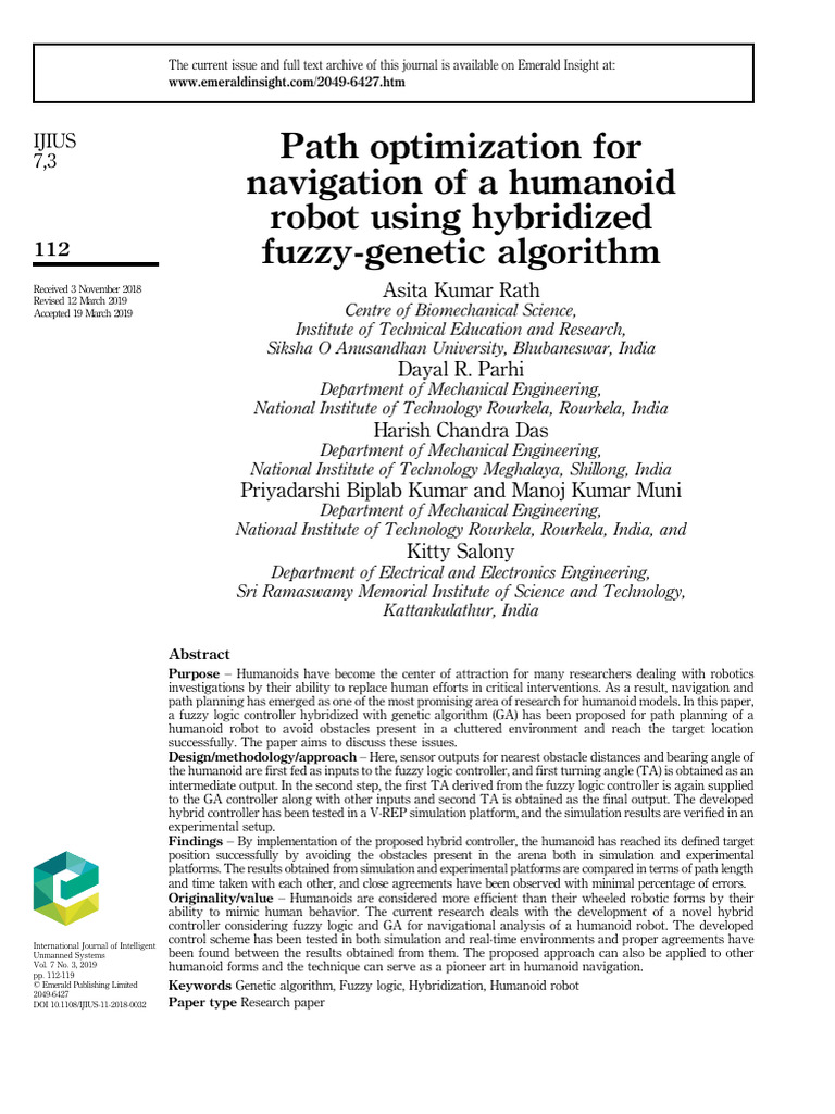 Navigation of A Humanoid | PDF